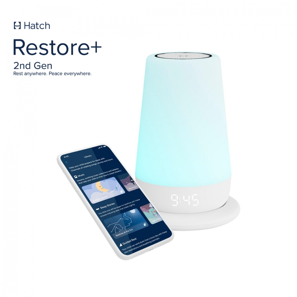 Hatch Rest+ (2nd Gen) โคมไฟอัจฉริยะ เสียงนอนหลับสำหรับเด็ก พร้อมไฟกลางคืนและฟังก์ชันฝึกการนอน