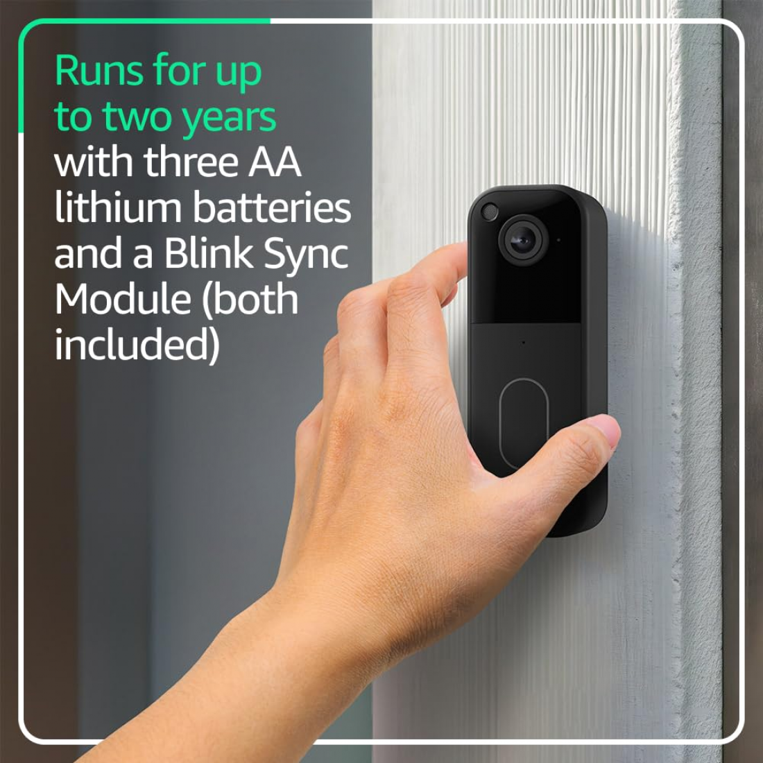 Blink Video Doorbell (Newest Model) กระดิ่งอัจฉริยะ มุมมอง 150 องศา